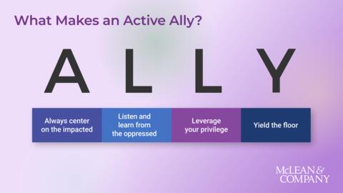 Be an Active Ally | McLean & Company