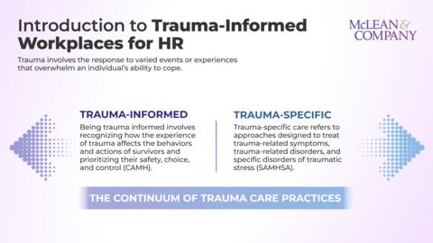 Introduction to Trauma-Informed Workplaces for HR | McLean & Company