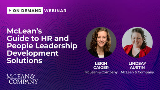 Webinar: McLean's Guide to HR and People Leadership Development ...