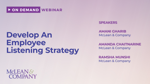 Webinar: Develop an Employee Listening Strategy | McLean & Company